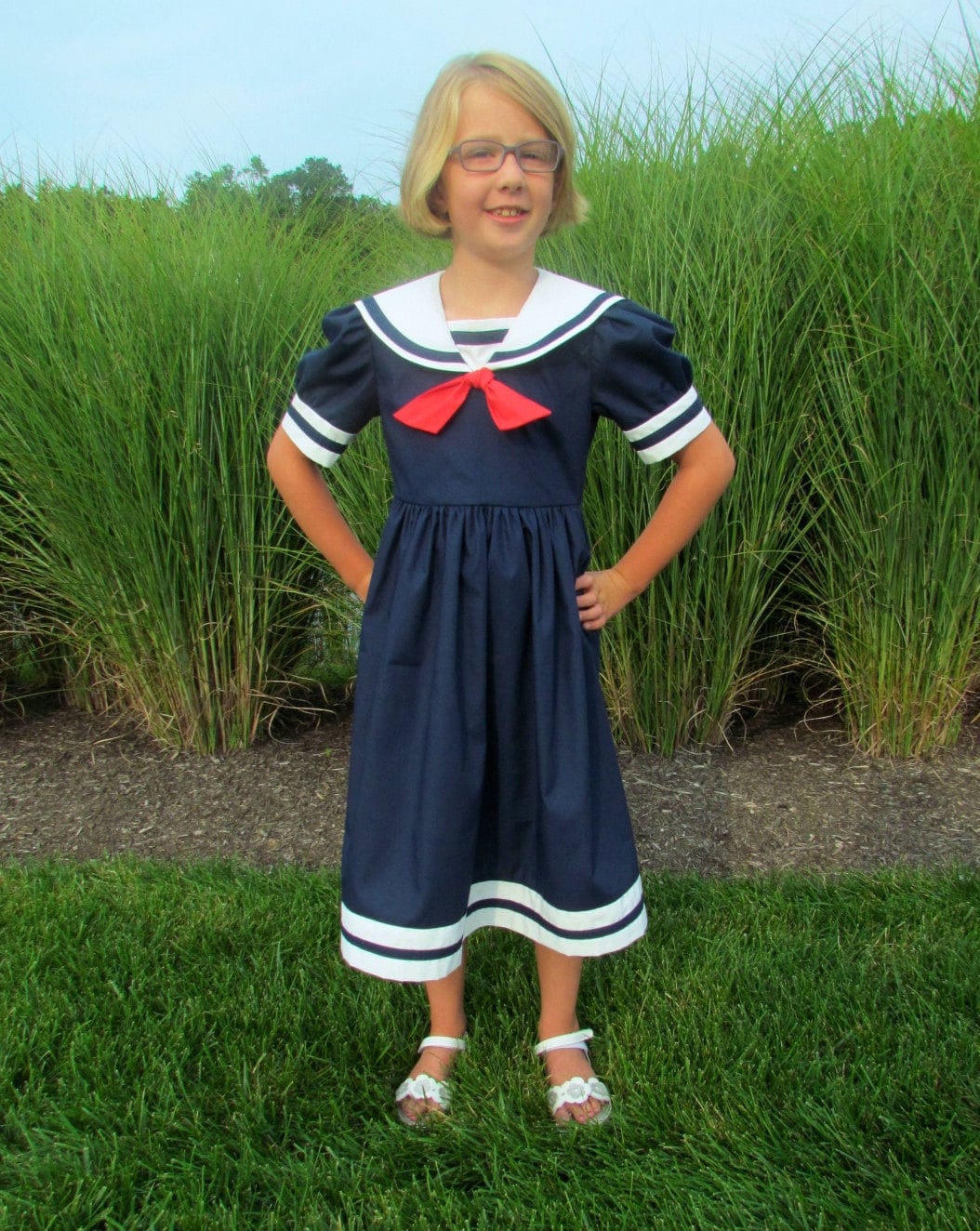 Girls Classic Sailor Dress - Etsy