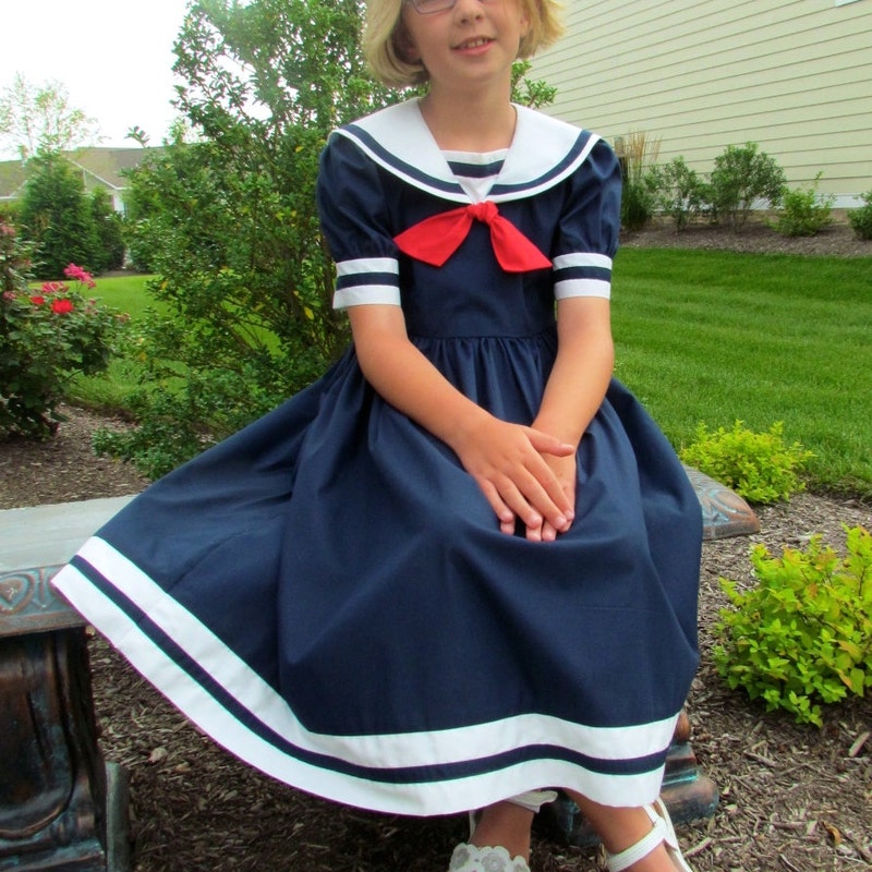 Girls Sailor Dress - Etsy