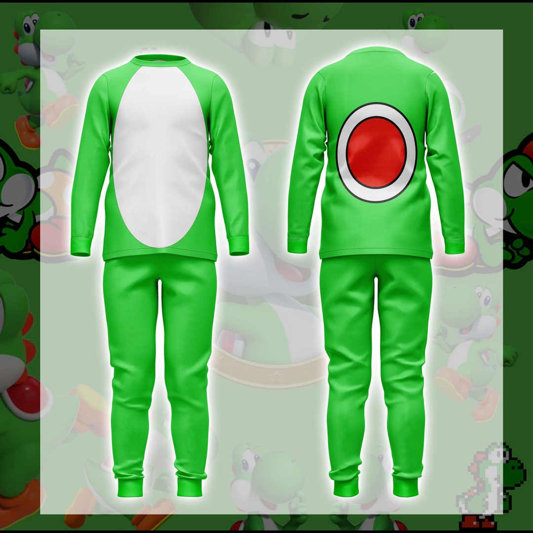 Yoshi Mario Pajamas, Yoshi Super Mario Bros Cosplay Costume, Christmas ...