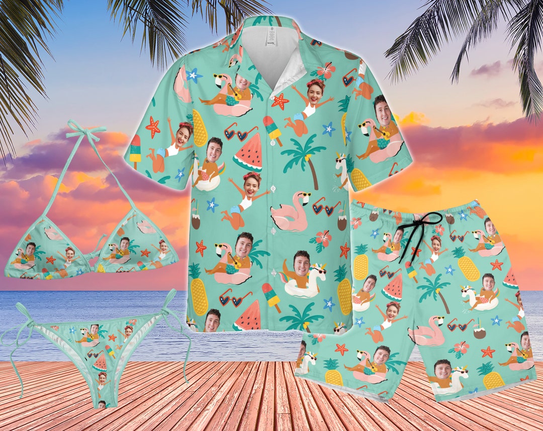 Custom Hawaiian Shirt With Face for Women Men Hawaii Shirt With Photo ...
