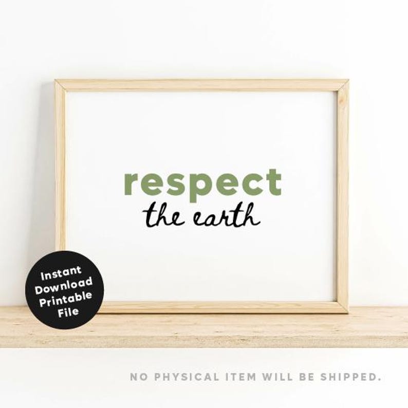 Respect the Earth | Motivational Poster: Etiquette, Classroom, Office ...