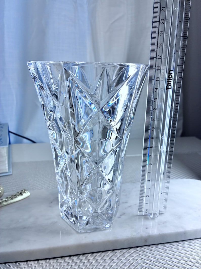 Vintage French Lead Crystal Vase, Make up Brush Holder, Vanity Decor ...