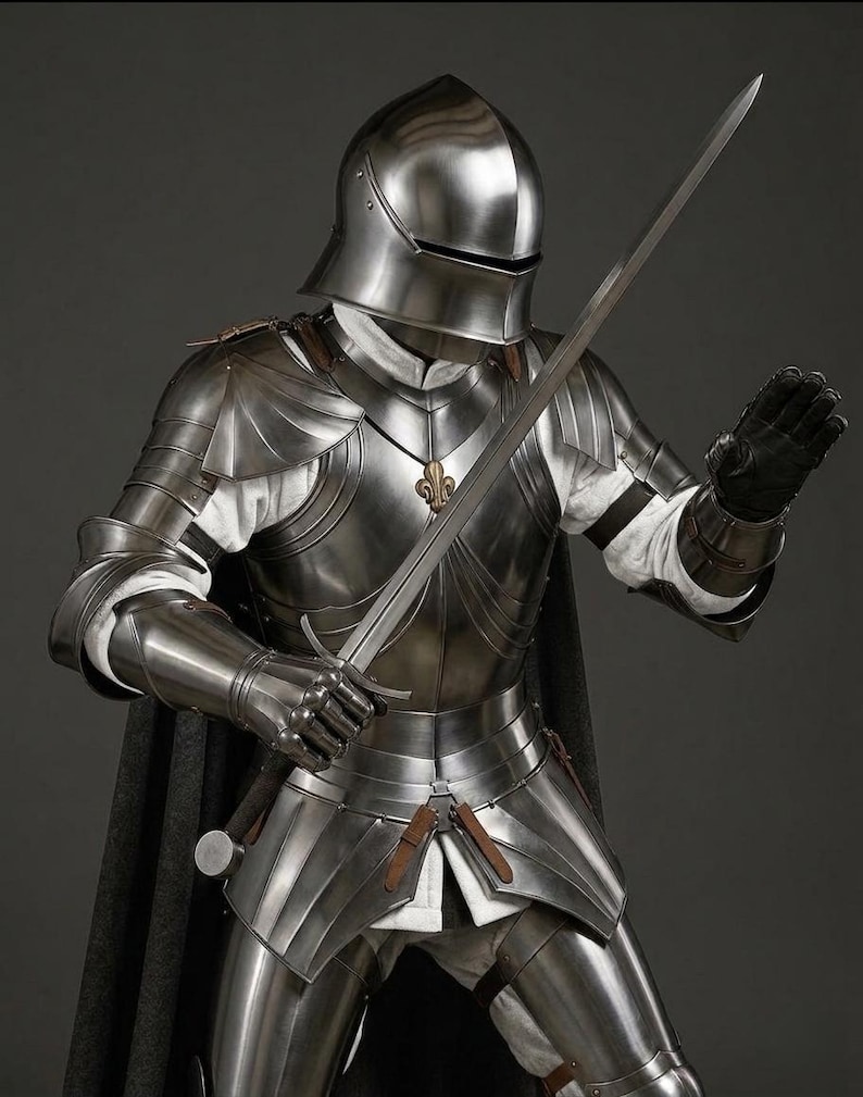 Wearable Steel German Gothic Knight Full Armor Suit, LARP Cosplay ...