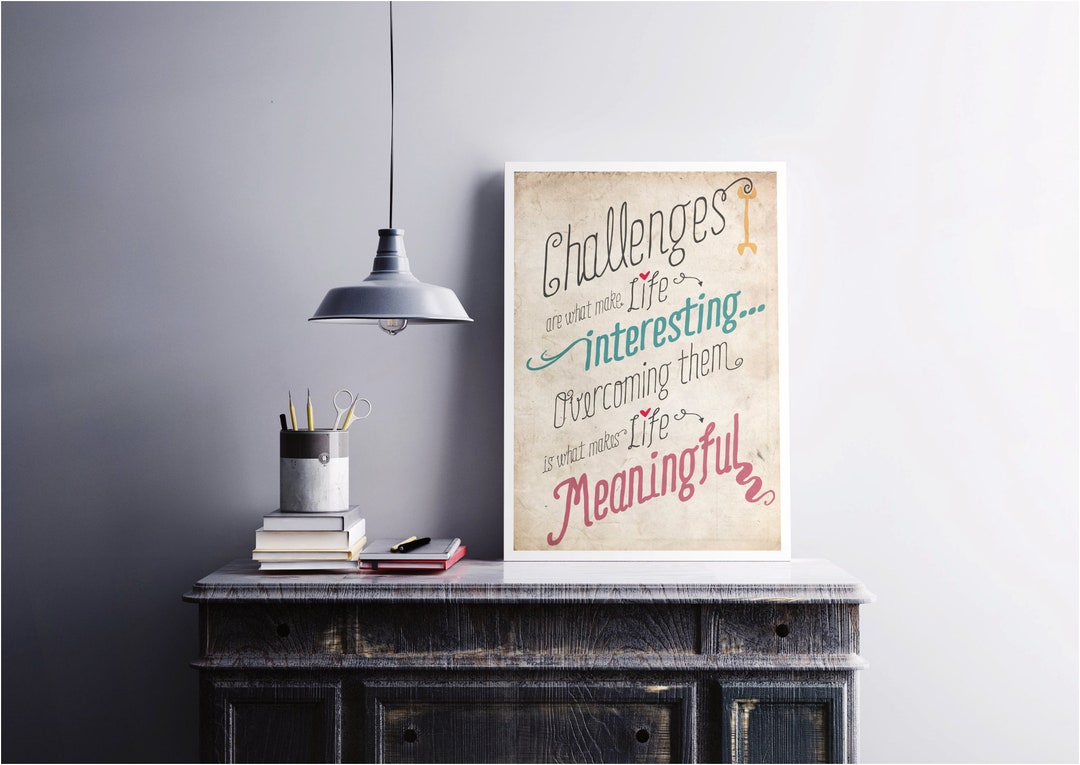 Challenges Inspirational Art Poster Digital Download - Etsy