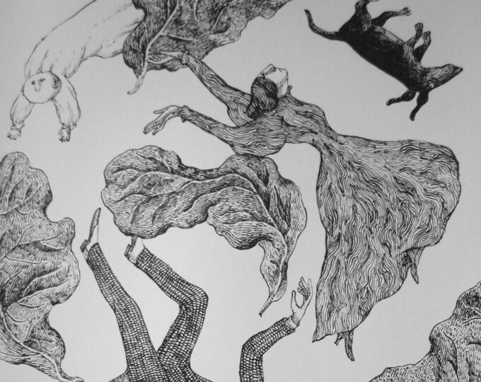 VINTAGE Large Edward GOREY Print / Poster 1970s Untitled Ink - Etsy