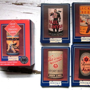 Set of 100 BEER CAN Trading Cards - From 1993 Complete Boxed and ...
