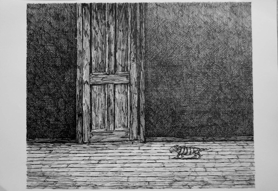 VINTAGE Large EDWARD GOREY Print / Poster 1970s the West Wing Interior ...