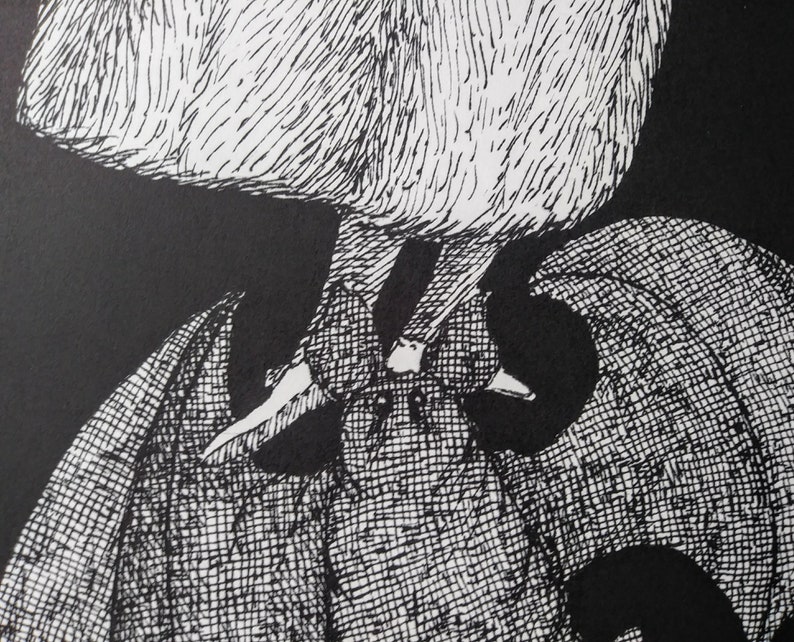 VINTAGE Large Edward GOREY Print / Poster 1970s GOTHAM Book Mart Fur ...