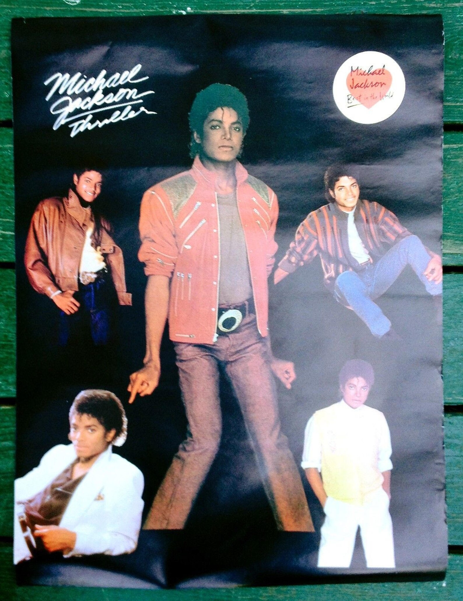 Vintage MICHAEL JACKSON Thriller POSTER Original 1882 Large | Etsy