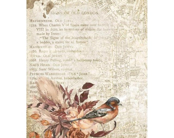 Rice Paper Decoupage 1 X A4 Size Sheet Autumn Bird - Etsy
