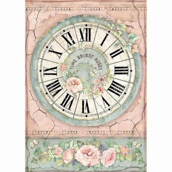 Decoupage Clock - Etsy