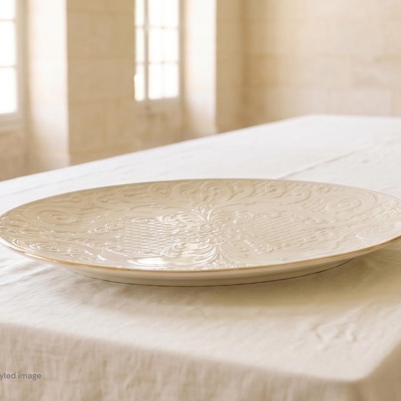 Baroque Platter White - Etsy