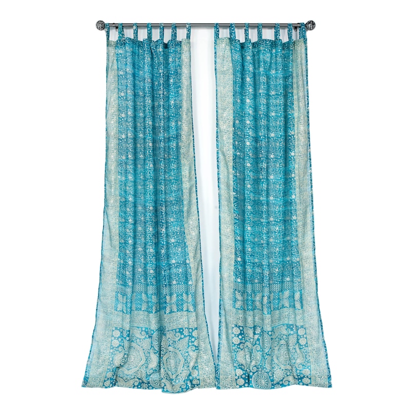 Teal Sheer Curtains - Etsy
