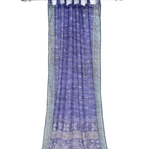 Sari Curtains 84"/96"l Boho Curtain Bohoearth Light-filtering Indigo ...