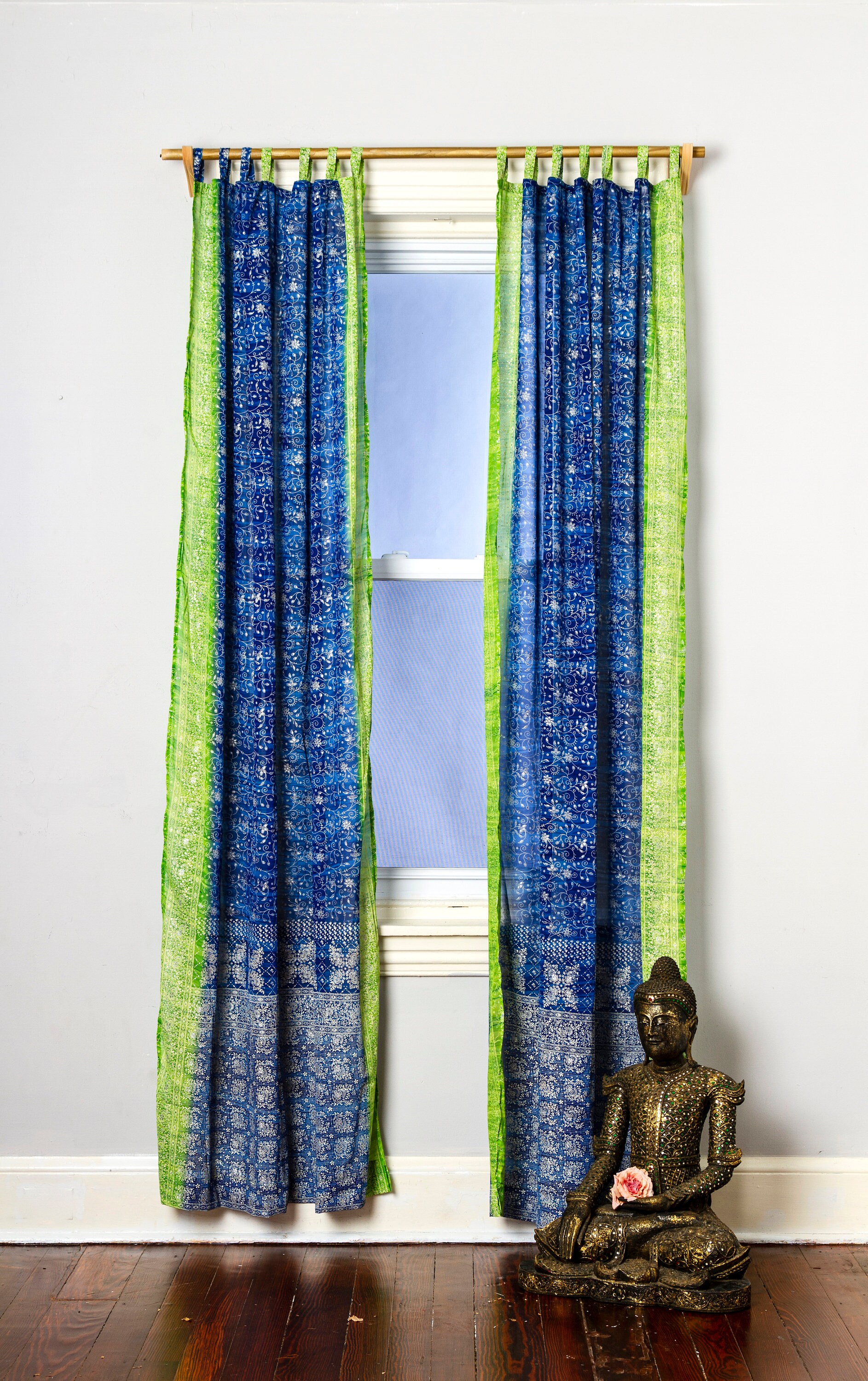 Lime Green And Blue Curtains