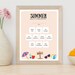Kids Summer Daily Checklist Printable, Coral Beach Banner, Printable ...