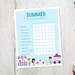 Kids Summer Daily Weekly Checklist Printable, Ice Cream Truck Stand ...