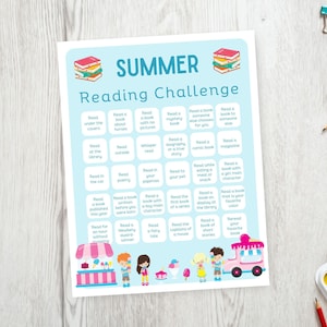 Kids Summer Reading Challenge Printable, Ice Cream Truck, Printable ...