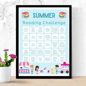Kids Summer Reading Challenge Printable, Ice Cream Truck, Printable ...