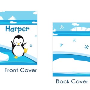 Personalized Folder Arctic Animal Winter Ice Snow Scene, Customized ...