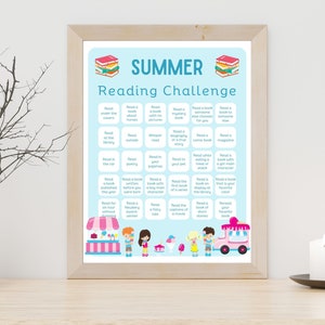 Kids Summer Reading Challenge Printable, Ice Cream Truck, Printable ...