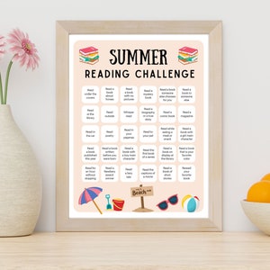 Kids Summer Reading Challenge Printable, Coral Beach Banner, Printable ...