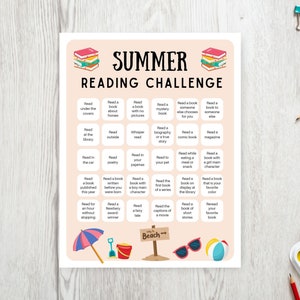 Kids Summer Reading Challenge Printable, Coral Beach Banner, Printable ...