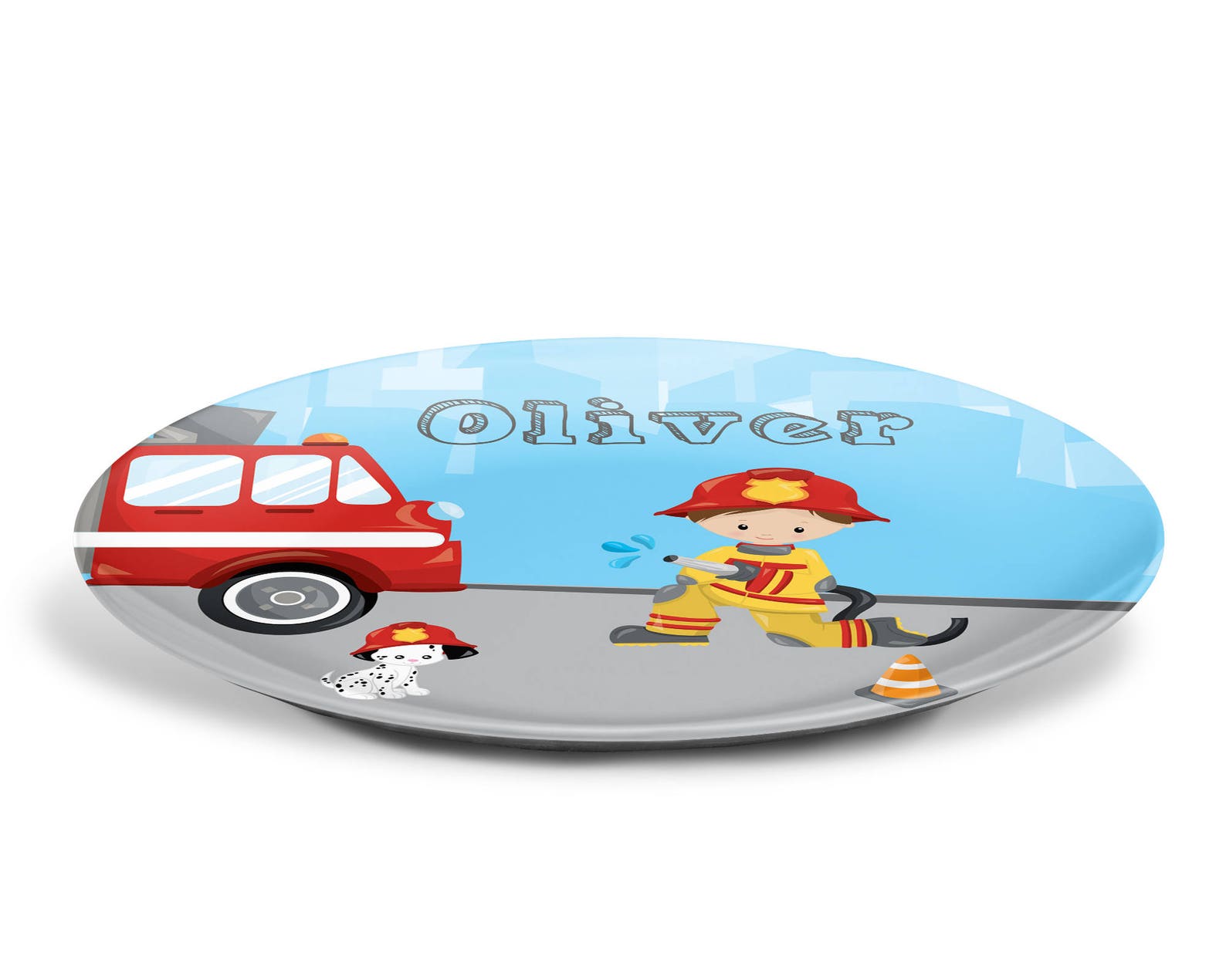 Firefighter Personalized Plate Firefighter Boy Girl Fire - Etsy