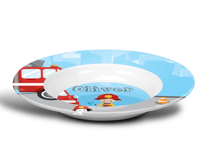 Firefighter Personalized Plate Firefighter Boy Girl Fire - Etsy