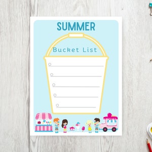 Kids Summer Bucket List Printable, Ice Cream Truck Stand, Printable ...