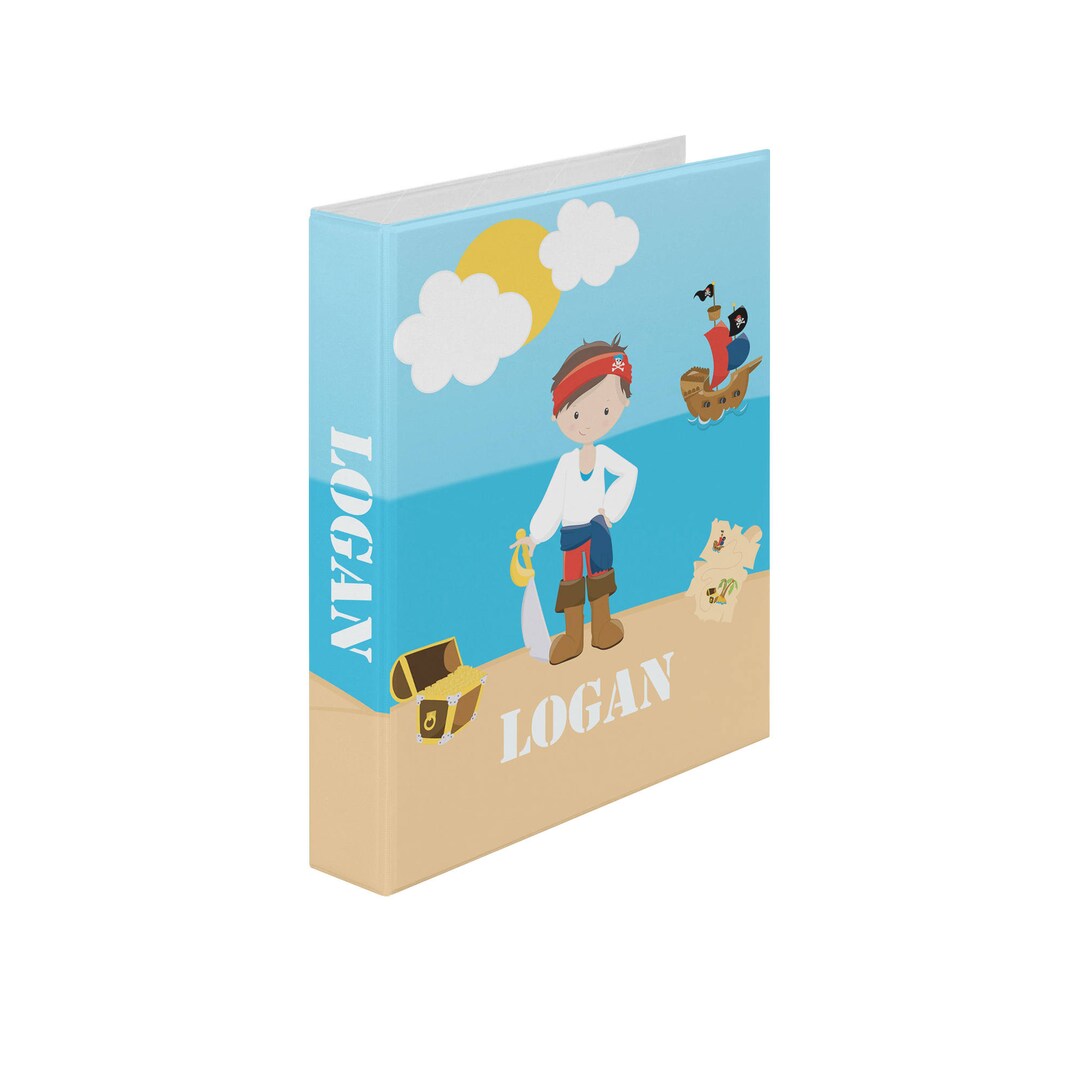 Pirate Personalized Binder Pirate Boy Sea Island, Customized Pocket ...