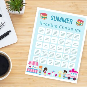 Kids Summer Reading Challenge Printable, Ice Cream Truck, Printable ...