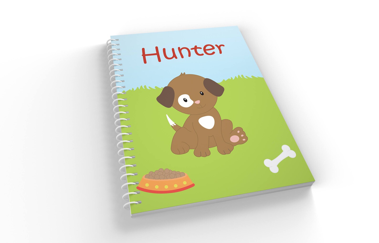 Puppy Personalized Notebook Puppy Dog Brown White Spot Eye | Etsy