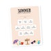 Kids Summer Daily Checklist Printable, Coral Beach Banner, Printable ...