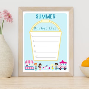 Kids Summer Bucket List Printable, Ice Cream Truck Stand, Printable ...