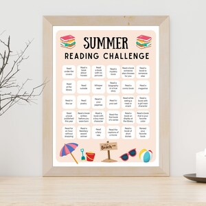 Kids Summer Reading Challenge Printable, Coral Beach Banner, Printable ...