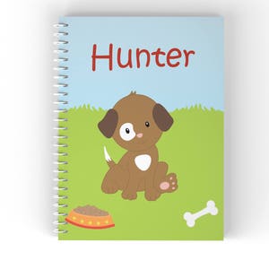 Puppy Personalized Notebook Puppy Dog Brown White Spot Eye - Etsy