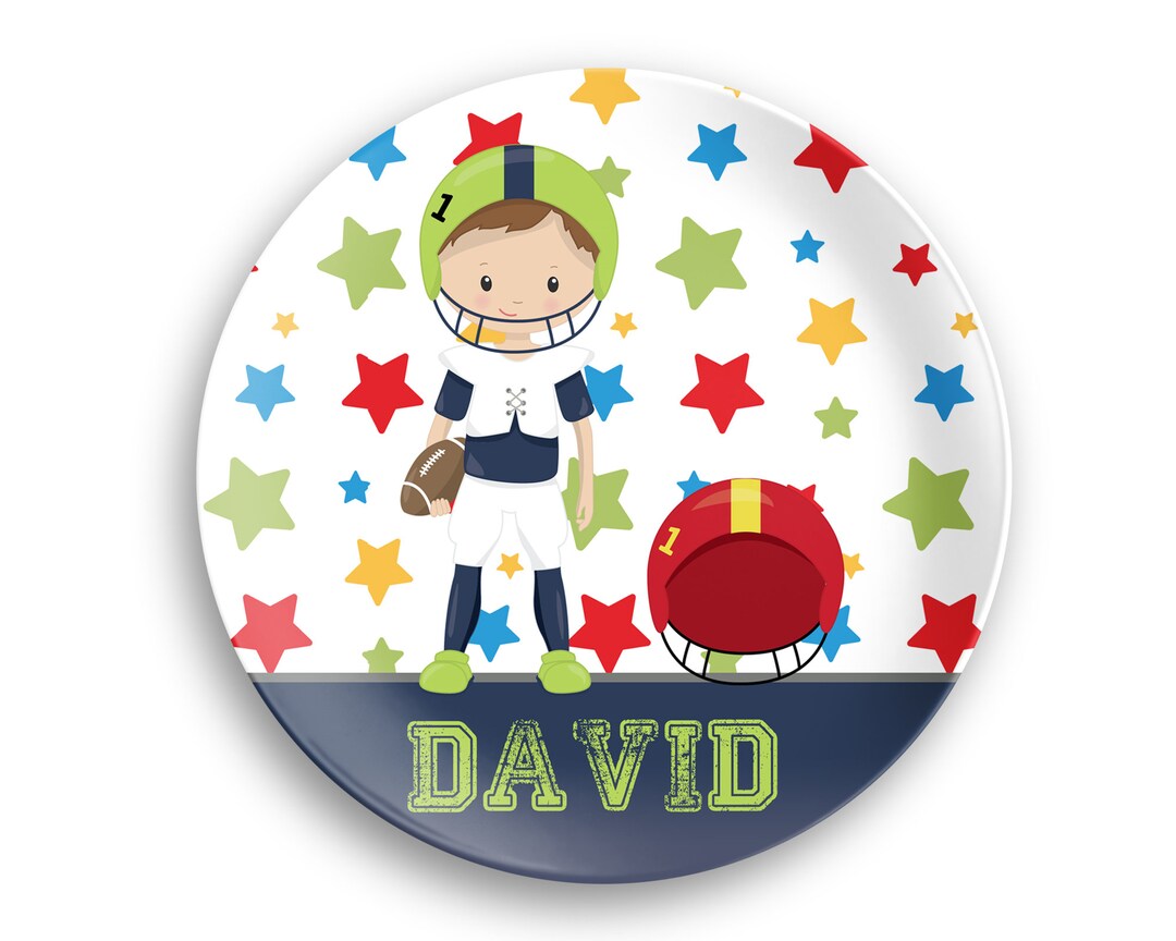 Sports Plate – Sports Boy Stars, Football, Soccer, Personalized Plate ...