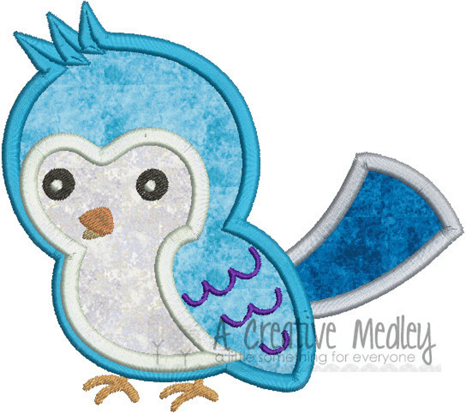 Bluebird Applique EMBROIDERY DESIGN - Etsy