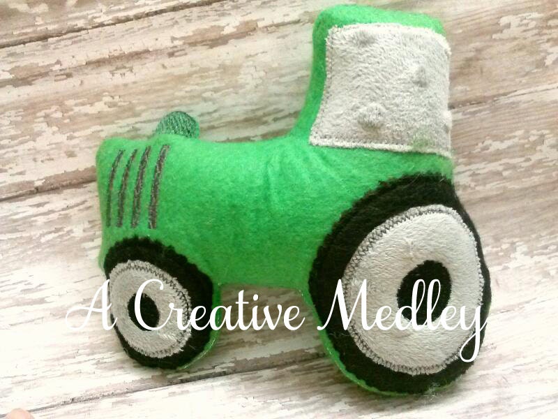 Stuffed plush toy Tractor Embroidery Design Instant download | Etsy