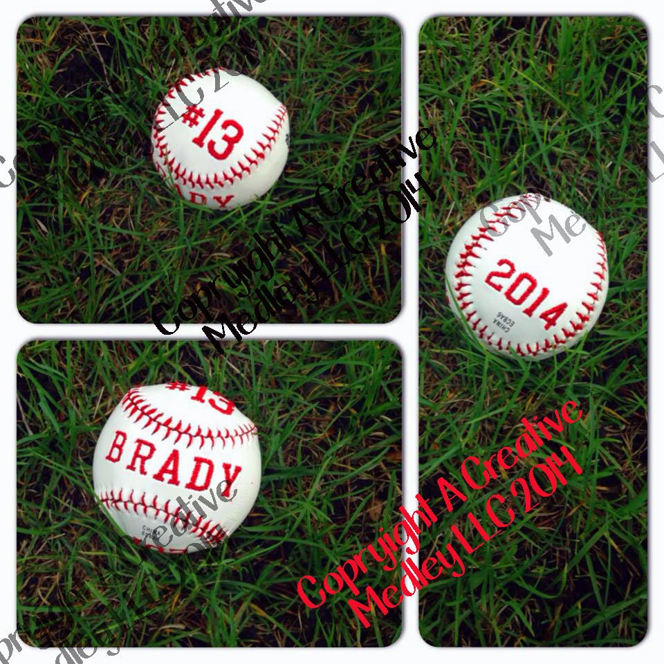 Embroidery Design Template to Embroider Your Own REAL Baseball or ...