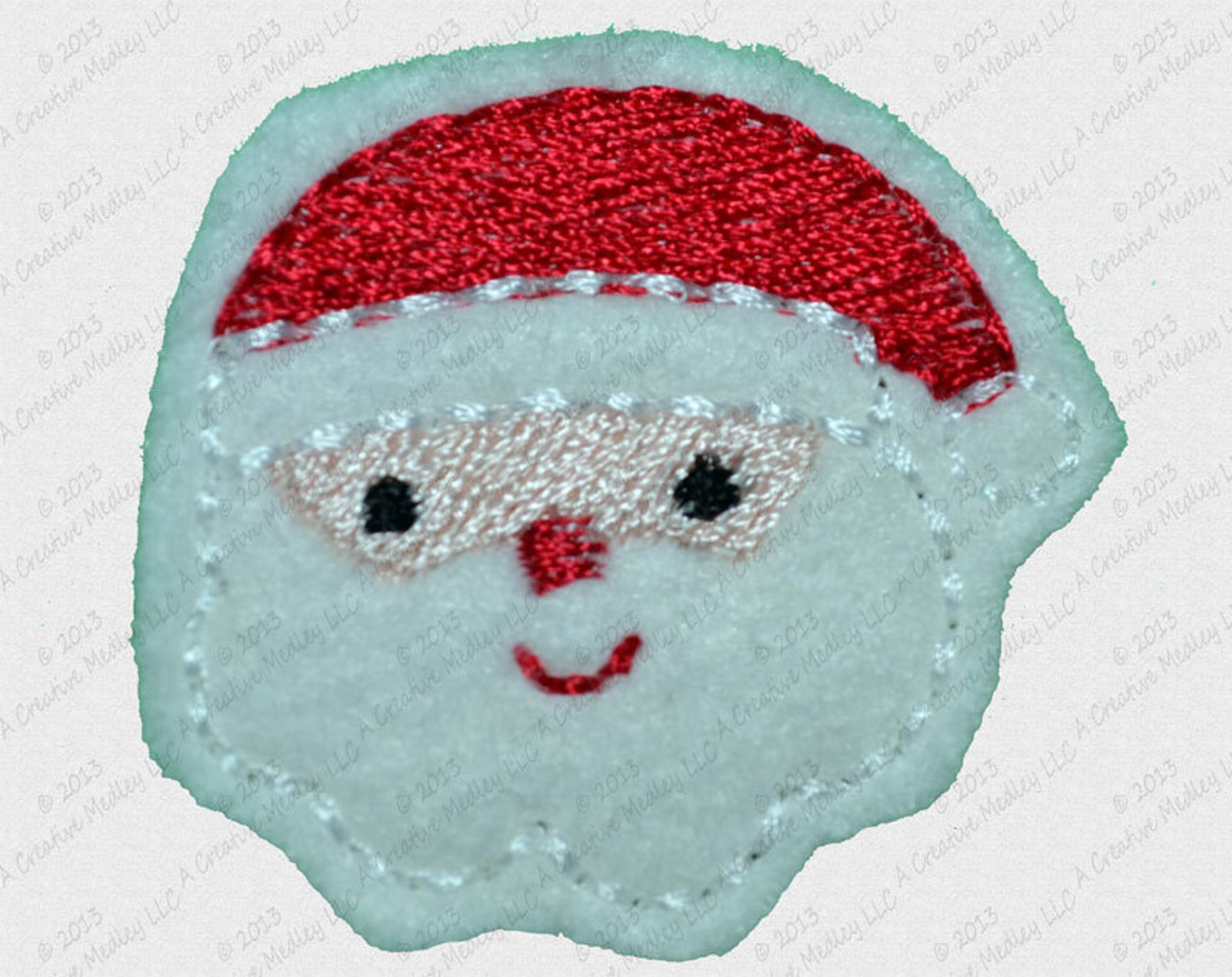 Santa Felt Feltie Embroidery Design Instant Download - Etsy