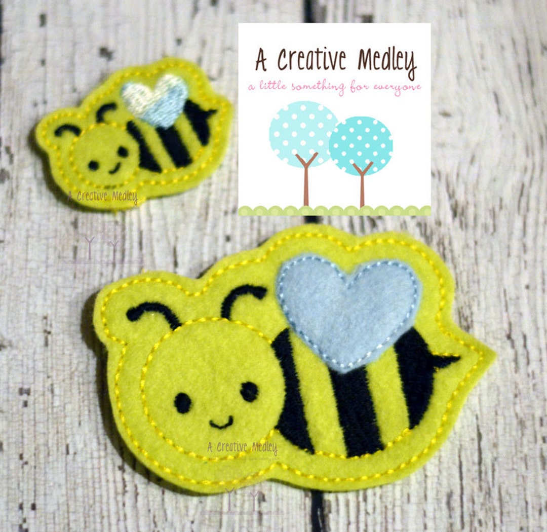 Bumble Bee Feltie Embroidery Design - Instant Download - Etsy