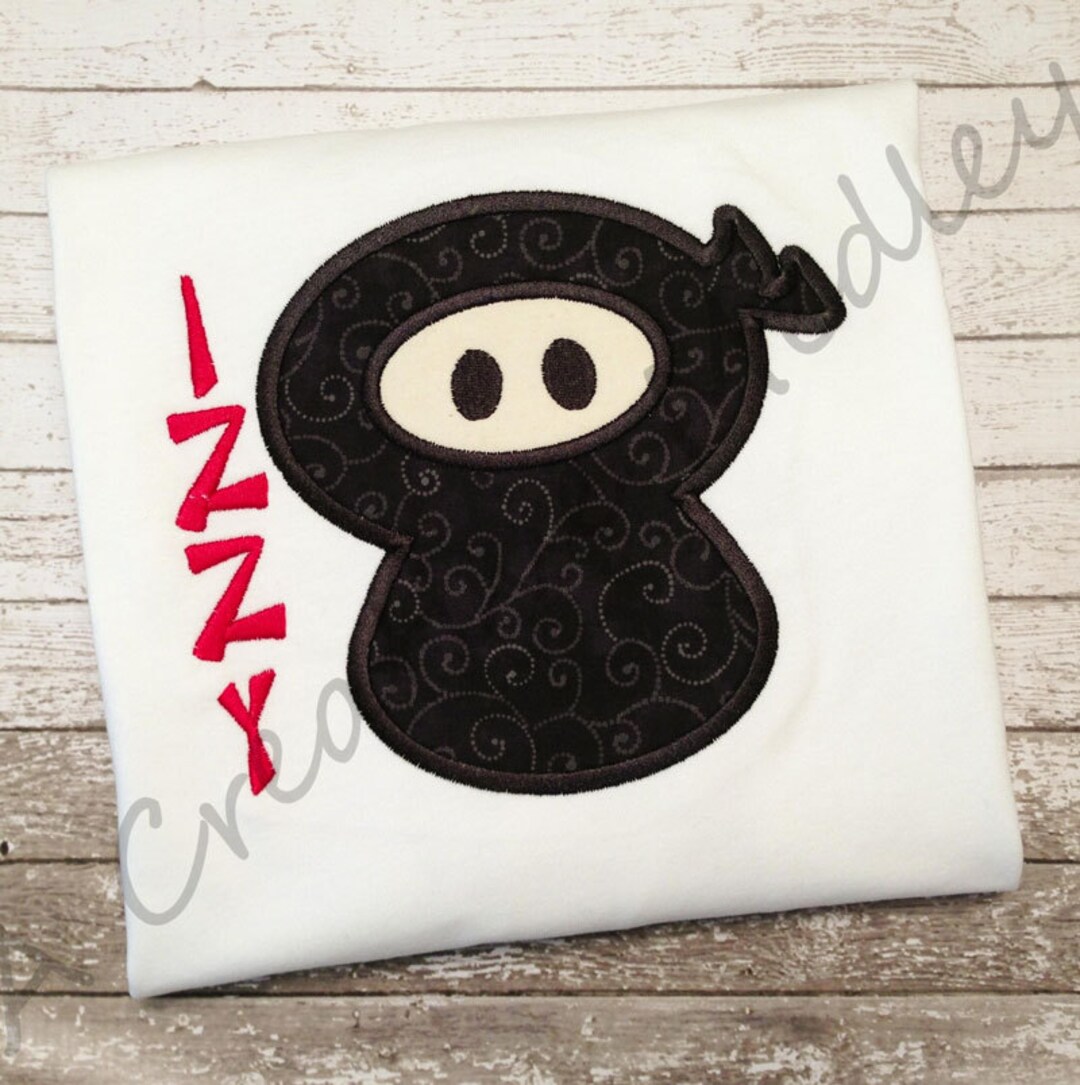 Ninja Applique EMBROIDERY DESIGN - Etsy