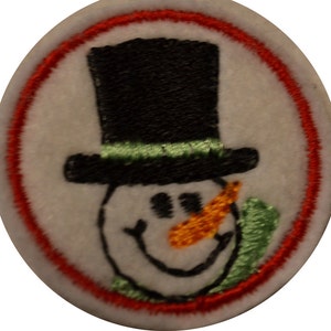 Snowman in a Circle Feltie EMBROIDERY DESIGN - Etsy