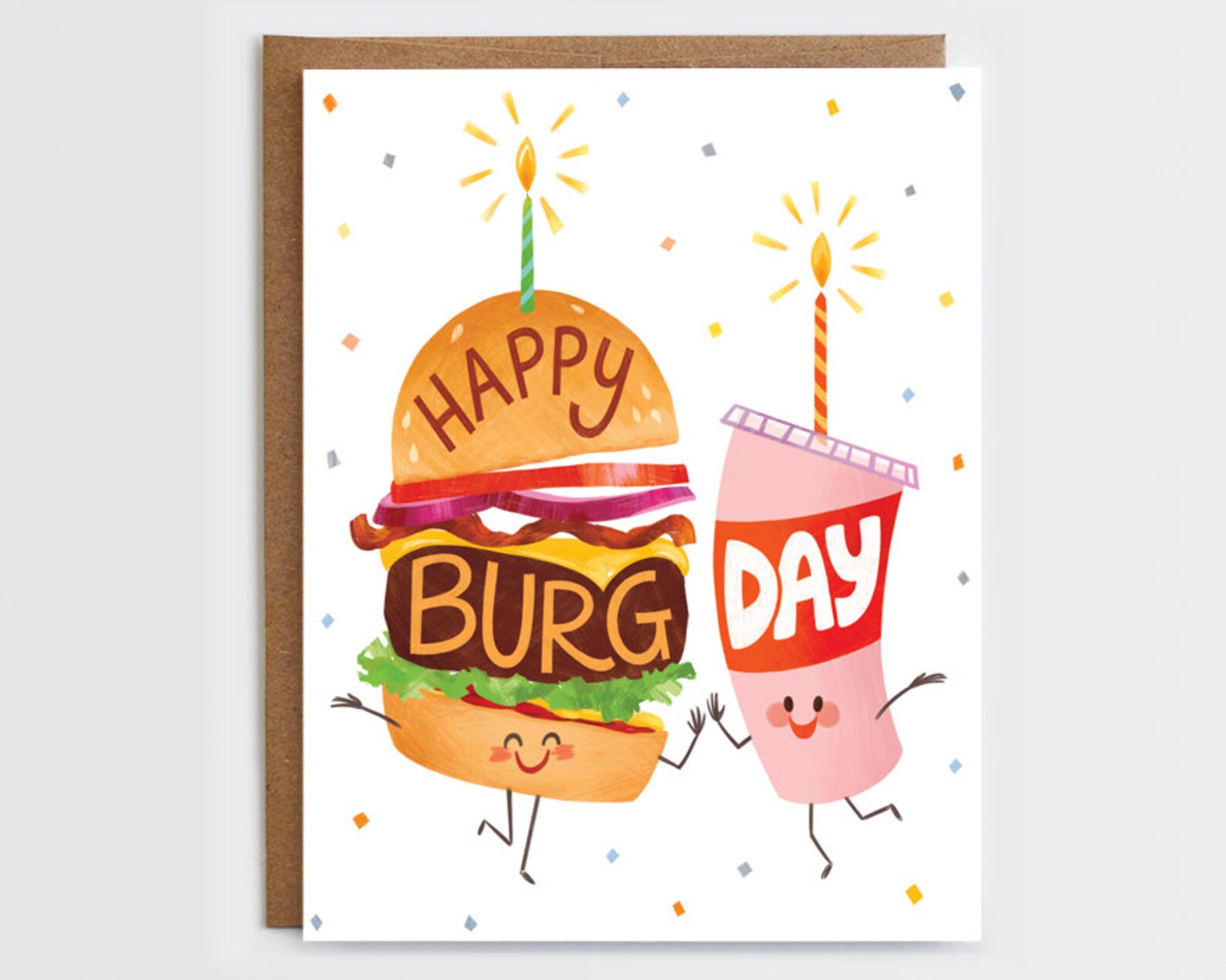 Burger Birthday Card Punny Birthday Card Cheeseburger Card | Etsy