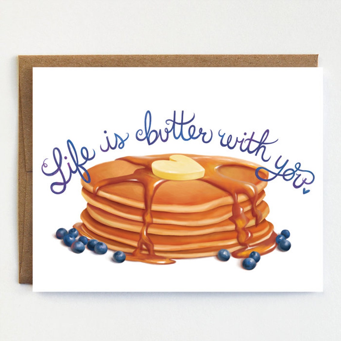 Breakfast Love Card Valentine Card Anniversary Card - Etsy