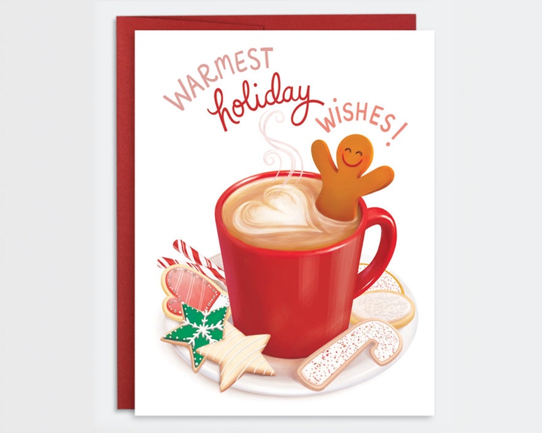 Gingerbread Latte Holiday Card Gingerbread Christmas Card Gingerbread ...