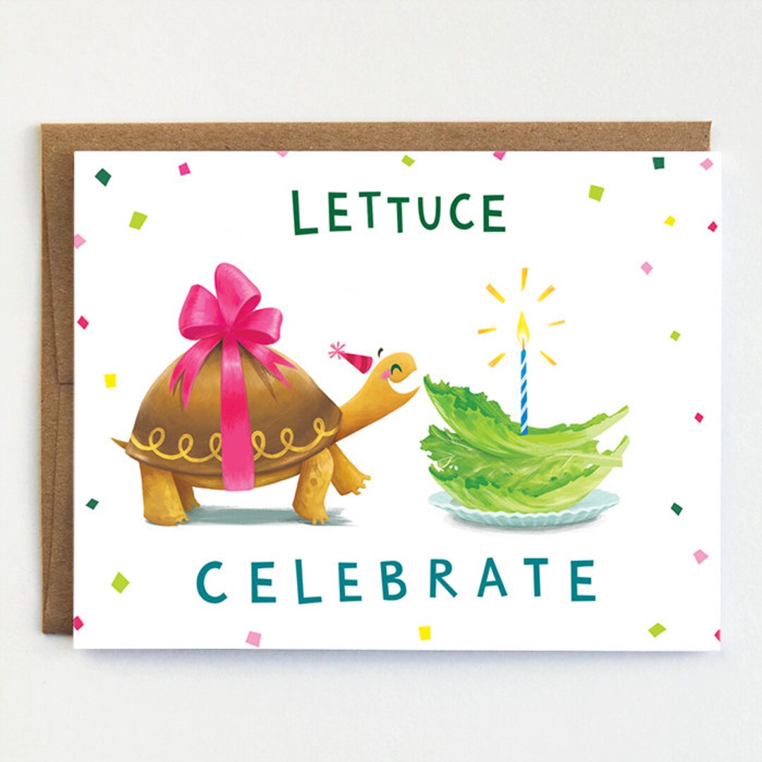 Tortoise Birthday Card Celebration Card Turtle Card Celebrate Card ...