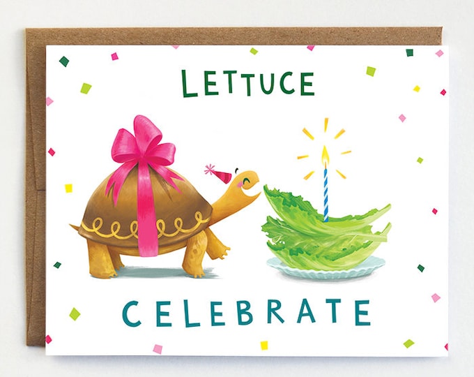 Tortoise Birthday Card Celebration Card Turtle Card Celebrate Card ...